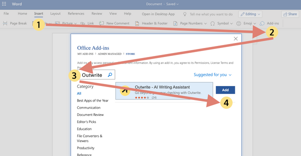 New look Microsoft Office add-in